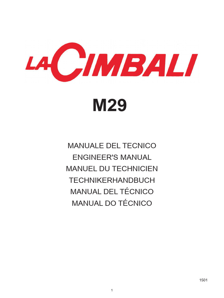 Manual Servicio M29 - DT La Cimbali | PDF | Líquidos | Ingeniería Química