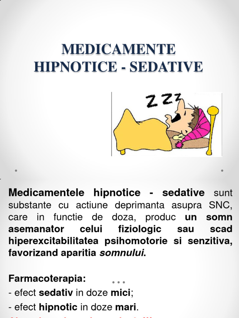 4.chimie Terapeutuca - Medicamente Hipnotice Sedative | PDF