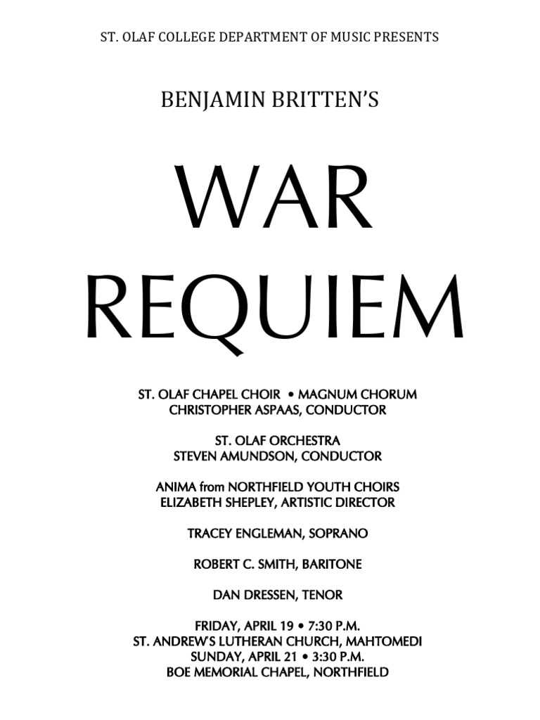 War Requiem Text | PDF | Art