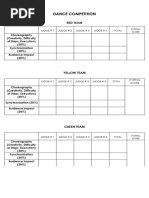 Talent Show Judging Score Sheet | PDF
