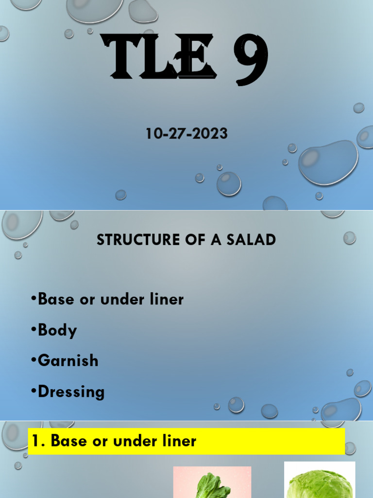 Structure of Salad | PDF