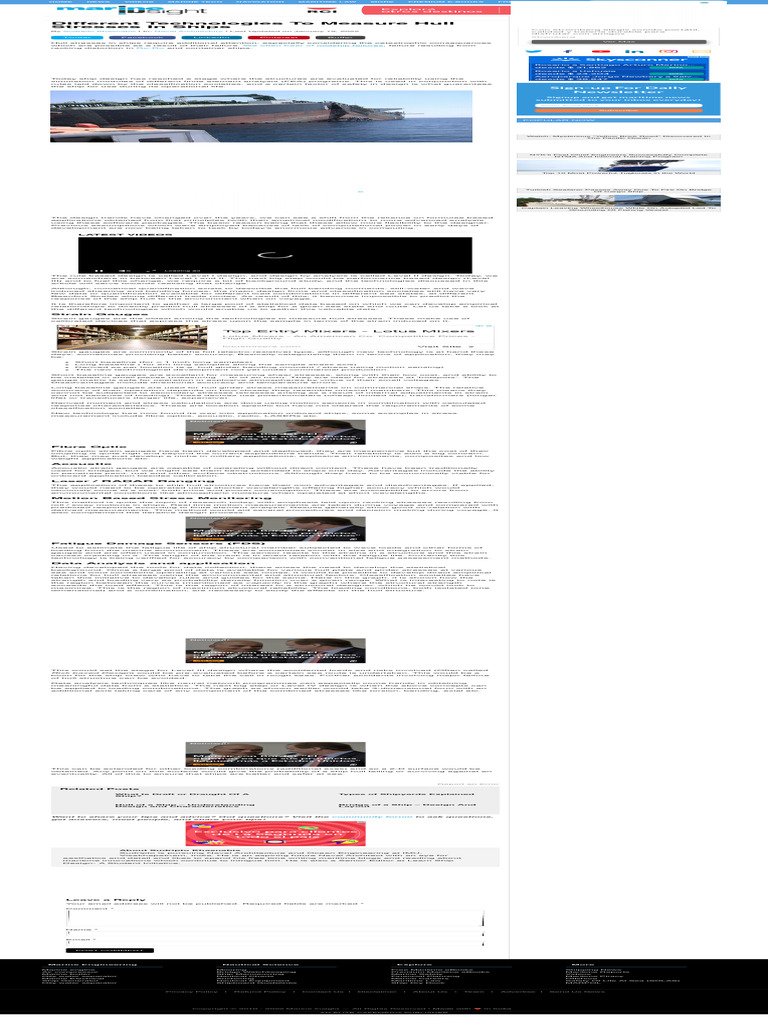 Different Technologies To Measure Hull Stresses in Ships | PDF | Stress ...