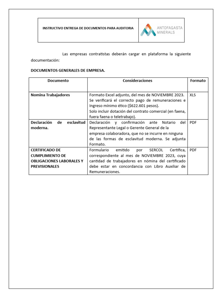 Documentos Aud Amsa-Mlp Estandar Minimo | PDF