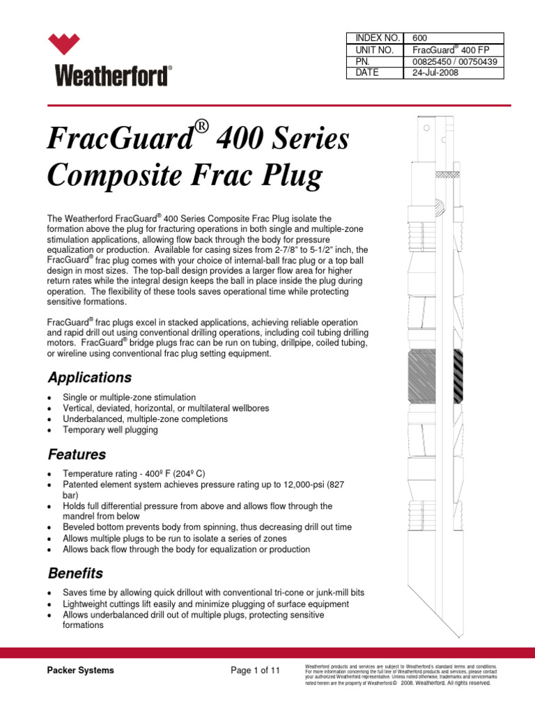 WFT Composite Plugs | PDF | Pipe (Fluid Conveyance) | Oil Well