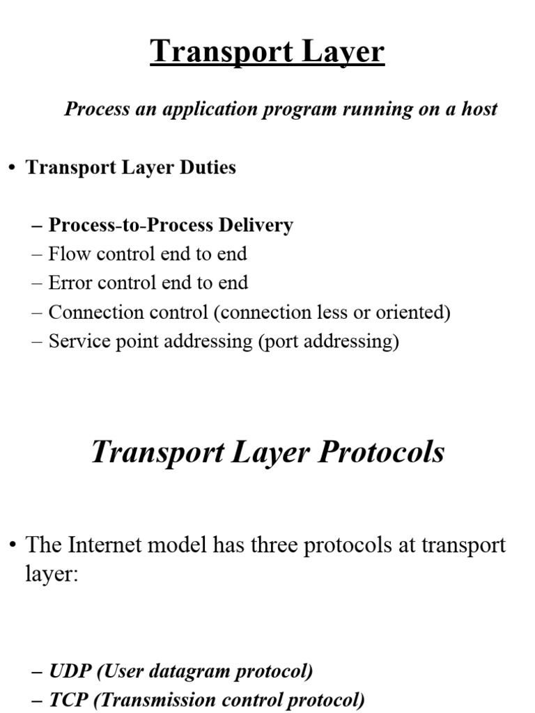 Transport Layer Introduction | PDF | Port (Computer Networking) | Internet Protocols
