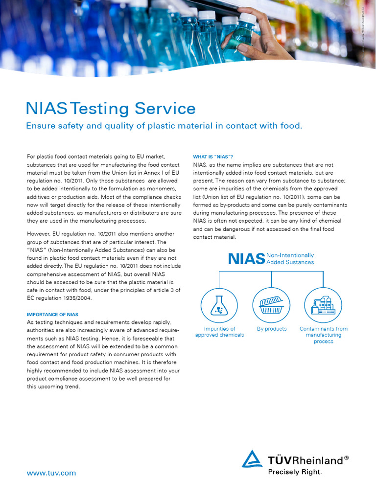Tuvr - Nias Testing Service | PDF | Chemical Substances | Safety