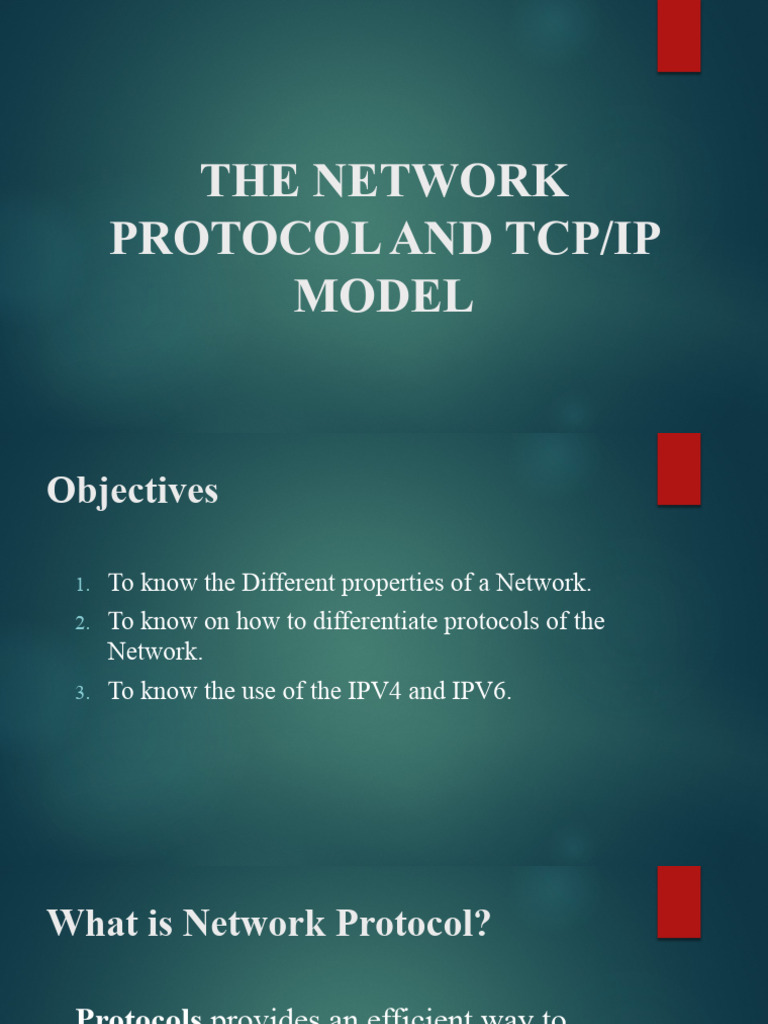 The Network Protocol and Tcp | PDF | Ip Address | Internet Protocols