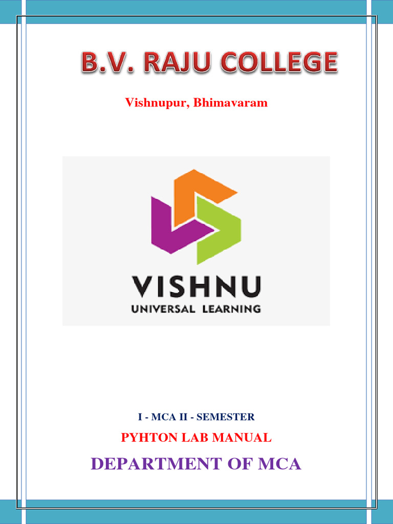 Python Lab Manual | PDF | Computer Programming | Mathematics Python Lab Manual | PDF | Computer Programming | Mathematics