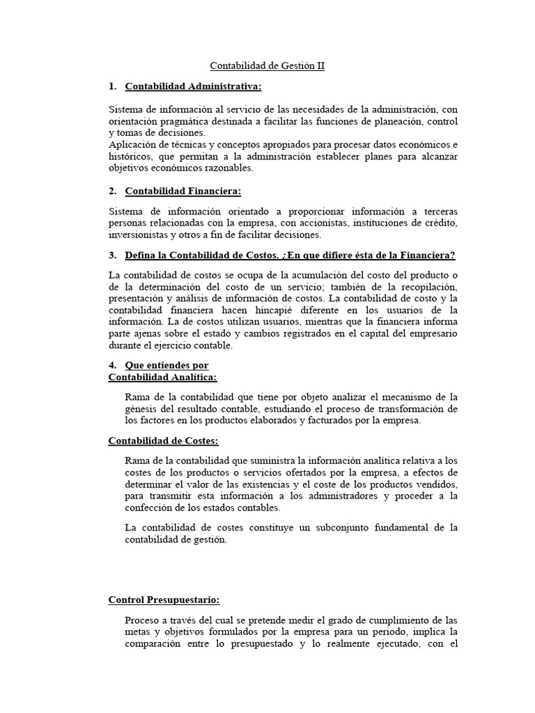 Gestion 2 en Word | PDF | Presupuesto | Contabilidad