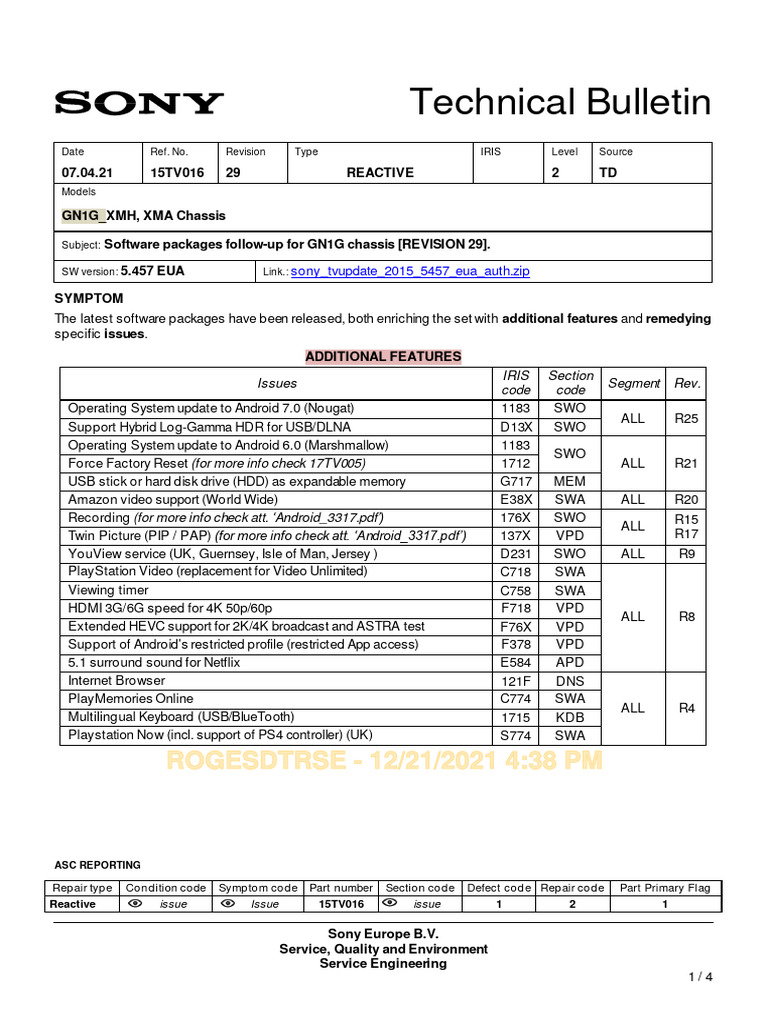 Sony TV Software Update Guide | PDF | Computing | Computer Engineering