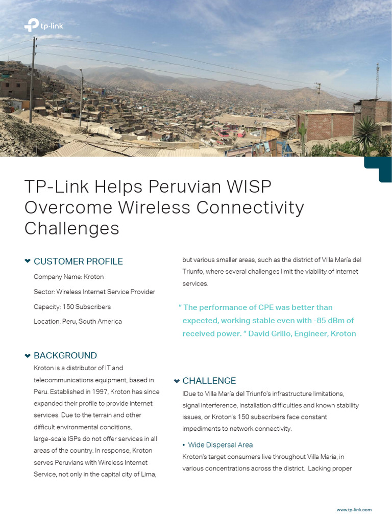 TP Link Pharos Peru WISP | PDF | Computer Network | Internet Service Provider