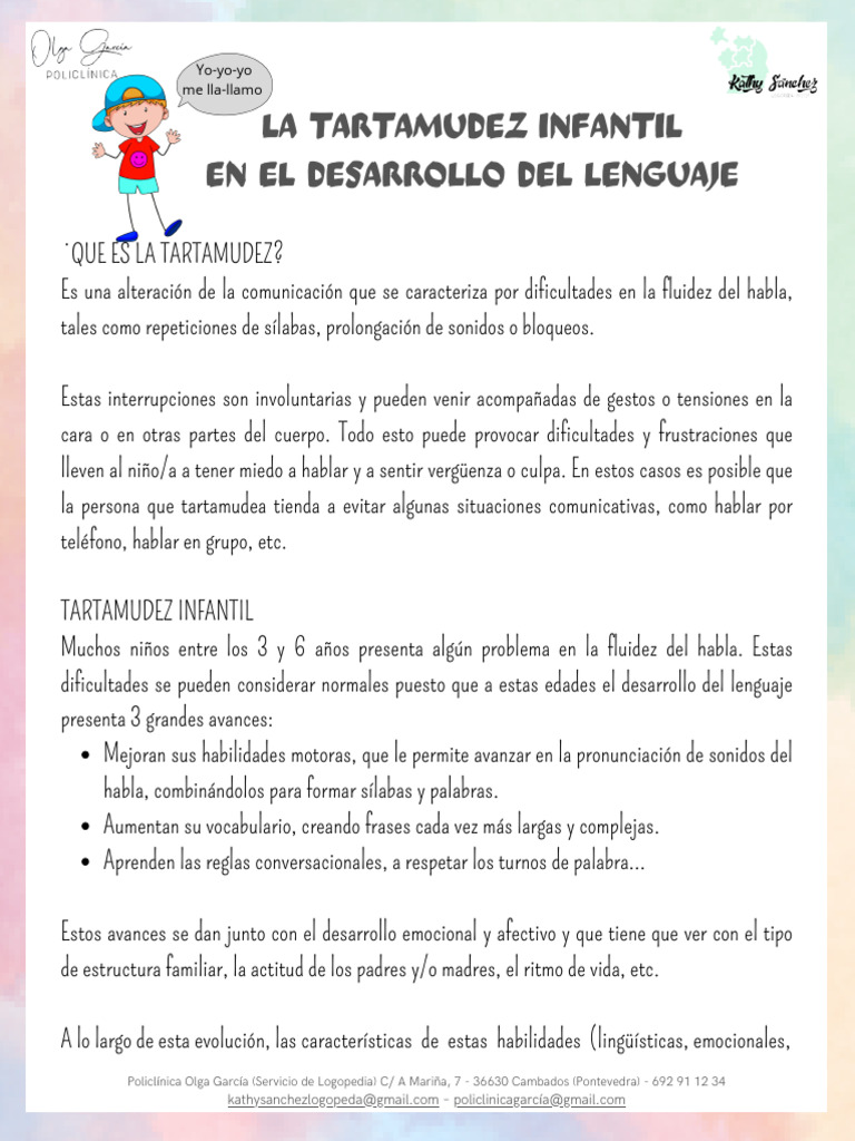 PAUTAS TARTAMUDEZ INFANTIL | PDF