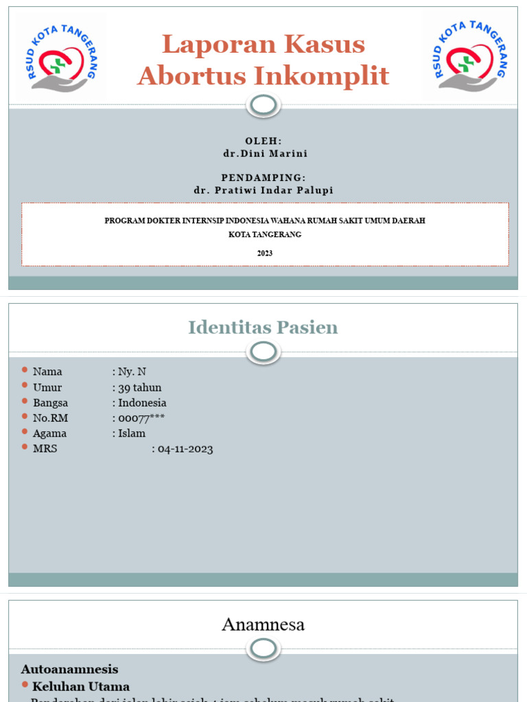 Abortus Inkomplit | PDF