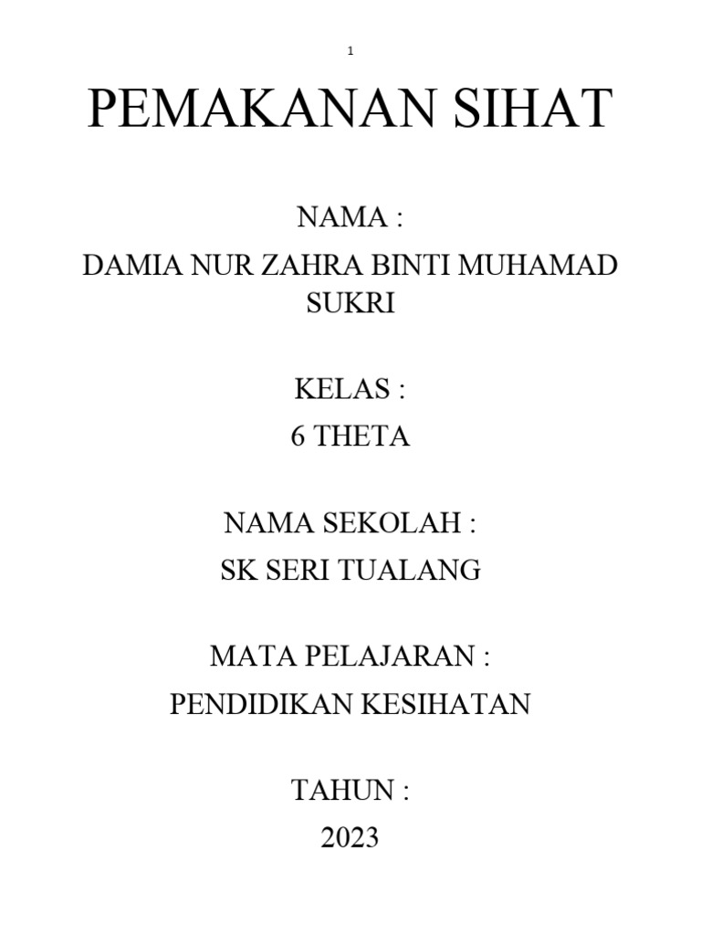 Panduan Pemakanan Sihat untuk Kanak-Kanak | PDF | Kesehatan Holistik ...
