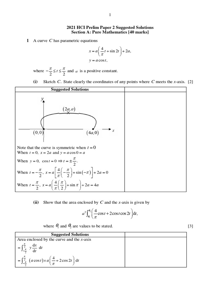 HCI H2 2021 Prelim P2 QN Solutions | PDF | Statistical Significance | P Value