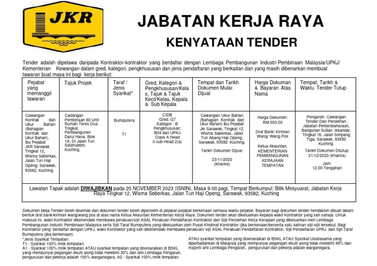 Tender Notice | PDF