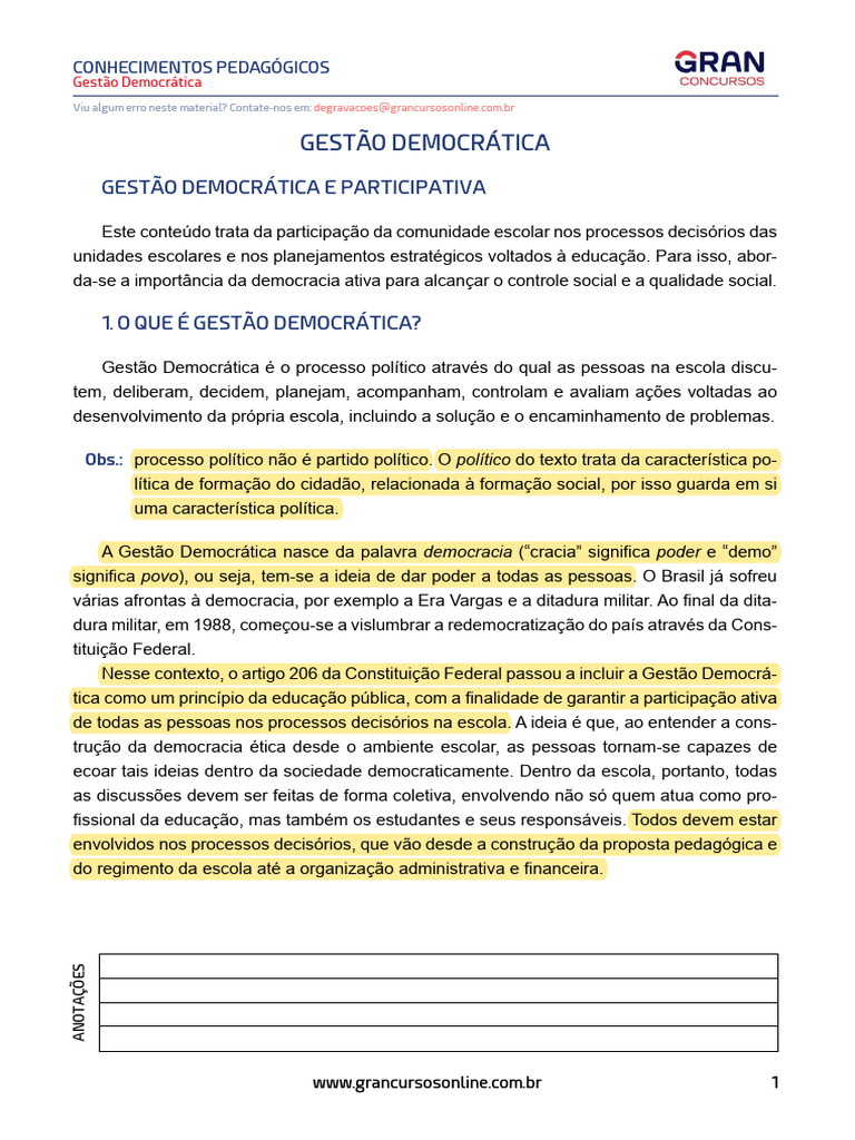 Gestão Democratica 1 Resumo - 1793160-Francisco-Carlos-Soares-Costa ... Gestão Democratica 1 Resumo - 1793160-Francisco-Carlos-Soares-Costa ...