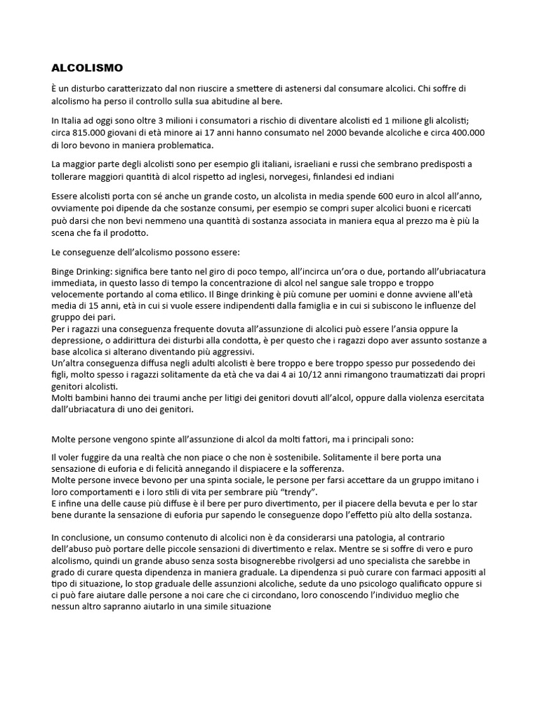 ALCOLISMO | PDF
