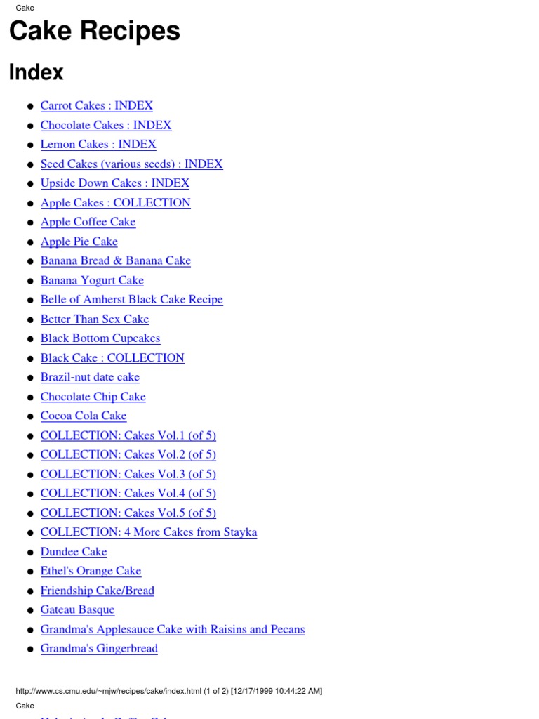 Cake Recipes | PDF | Cakes | Teaspoon