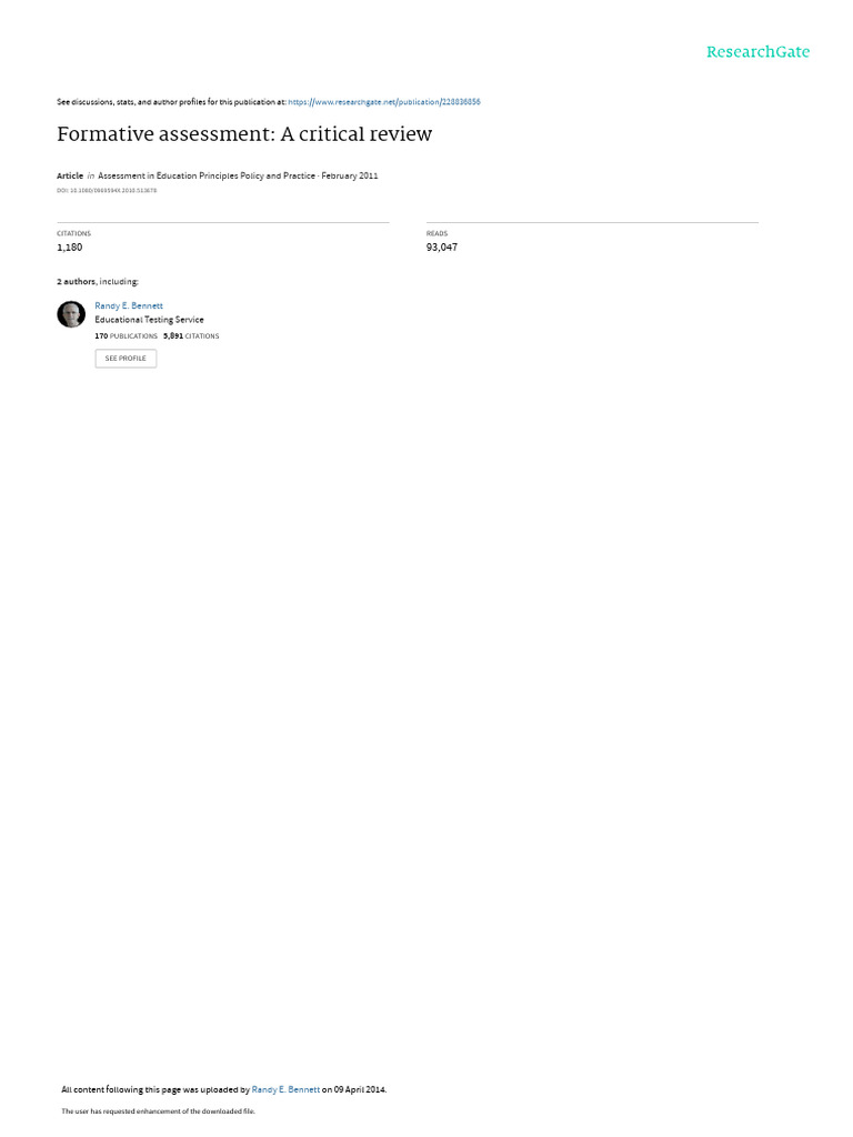 Formative Assassement | PDF | Learning | Methodology