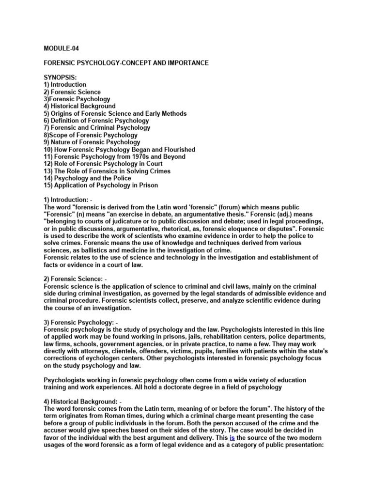 Criminal Psychology | PDF | Forensic Science | Psychology