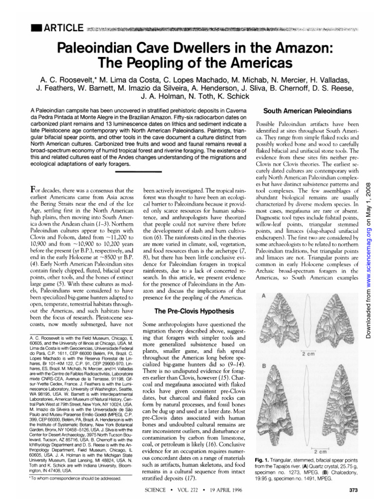 Paleoindian Cave Dwellers 1996 Larger | PDF | Earth Sciences | Geology