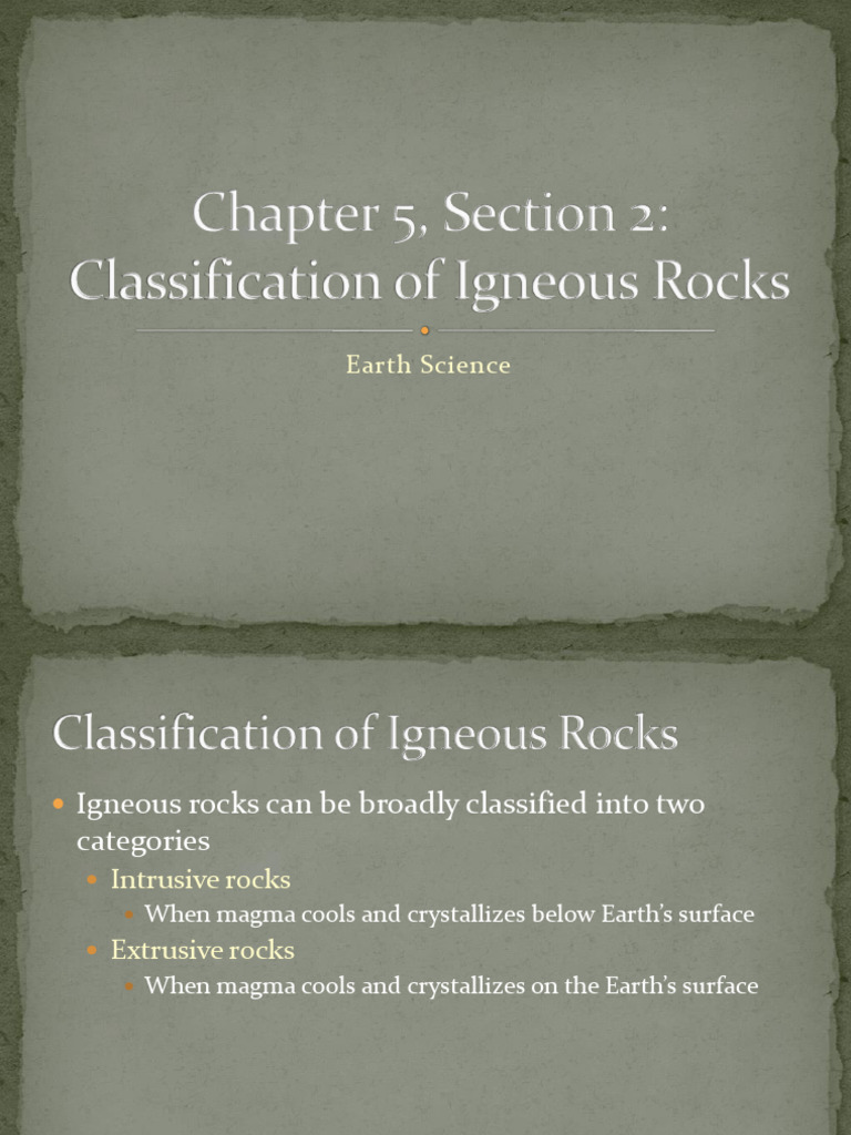 5.2 - Classification of Igneous Rocks | PDF | Igneous Rock | Basalt