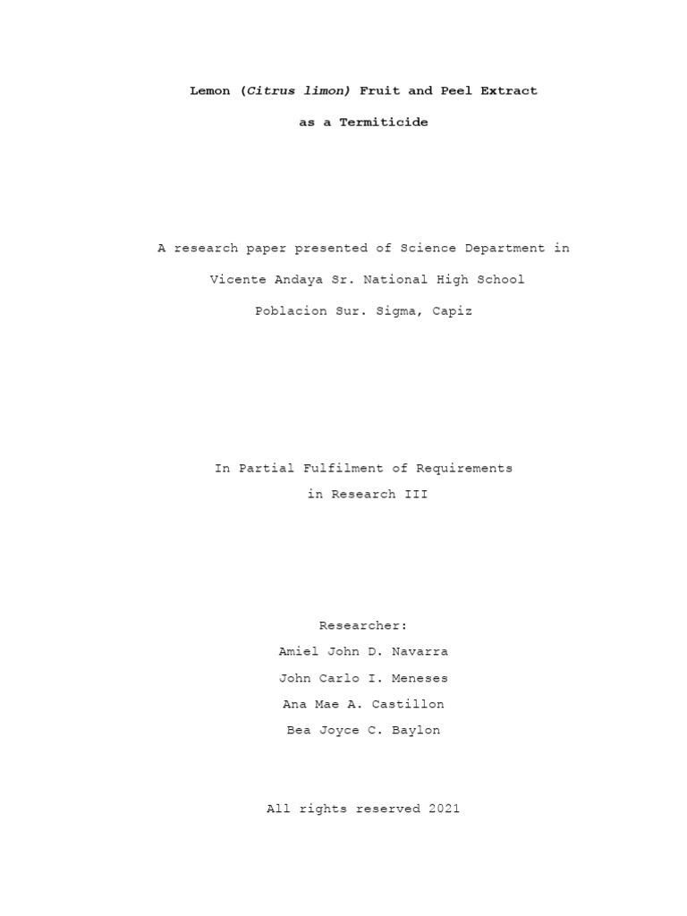 Sample Research | PDF