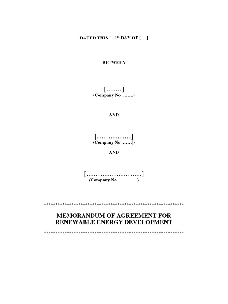 MOA - Draft Template | PDF | Equity (Finance) | Mail
