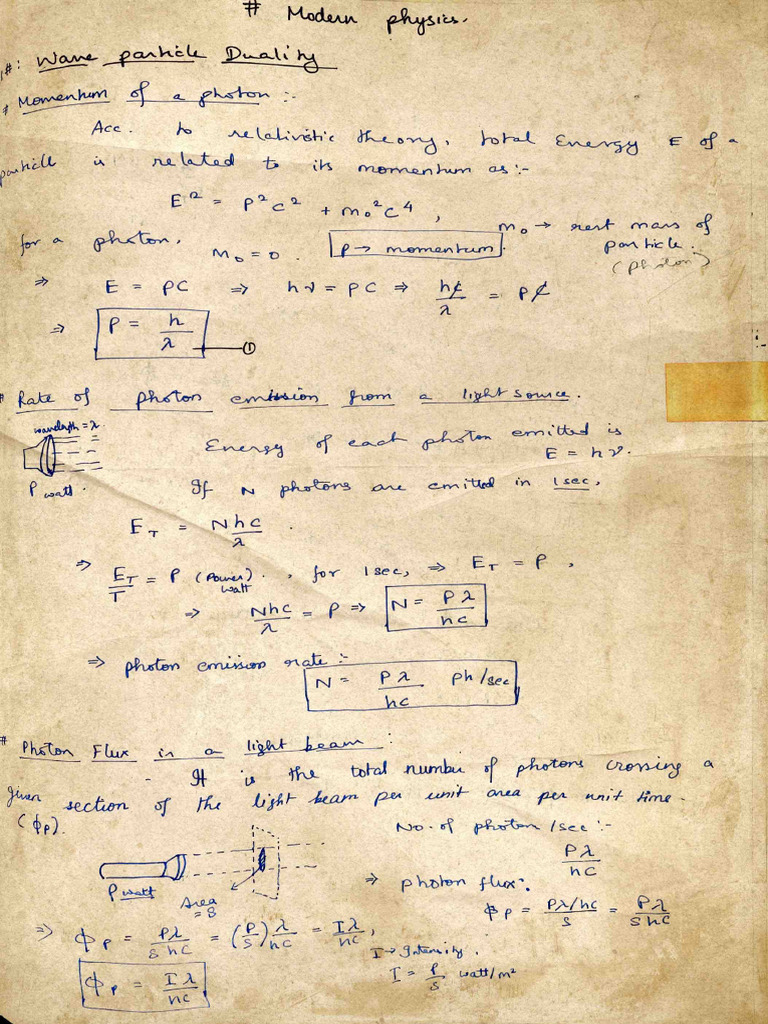 Modern Physics Revision | PDF