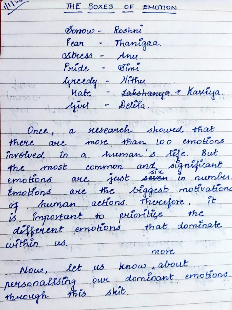 Boxes of Emotions Trial Narration | PDF