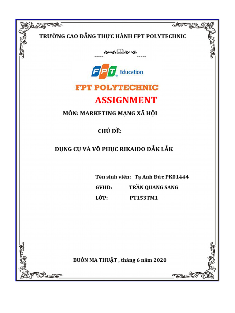 ASSINGMENT Final - DOM105 T ANH Đ C - PK01444 | PDF