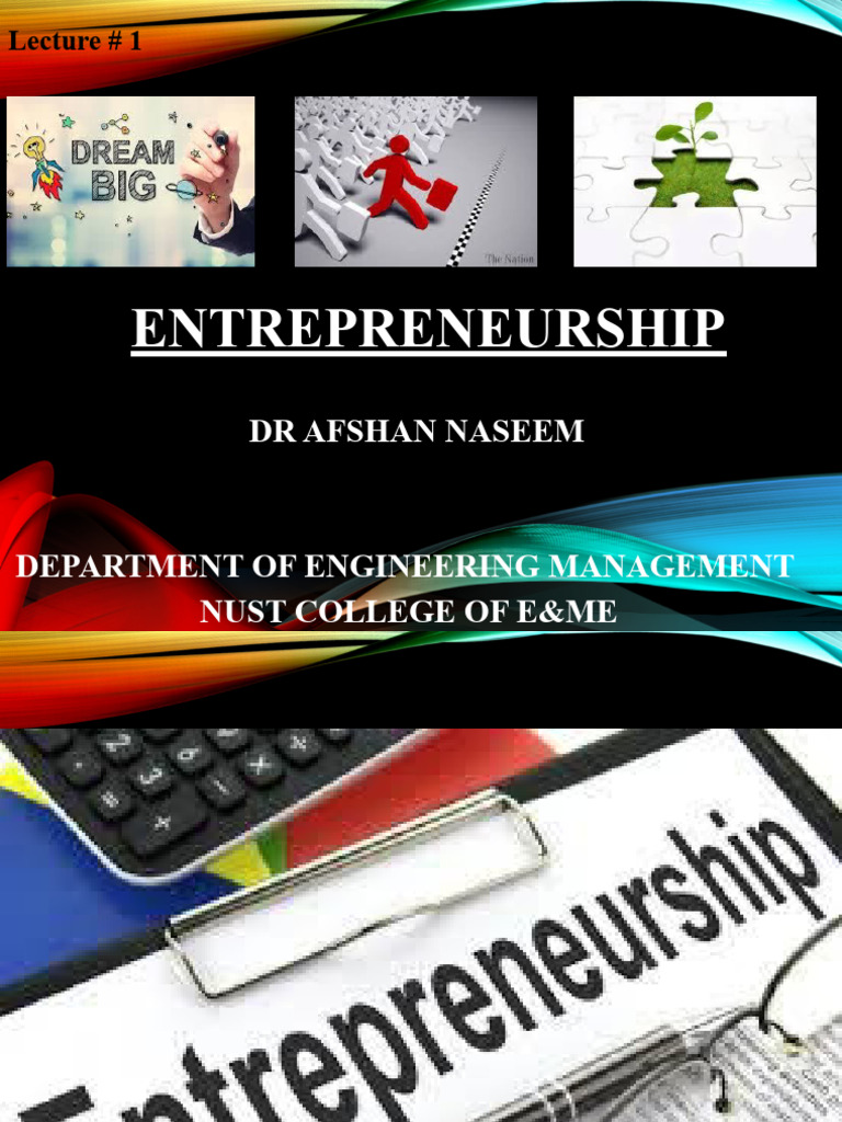 Lec 01 Intro Entrp FA23 Afshan | PDF