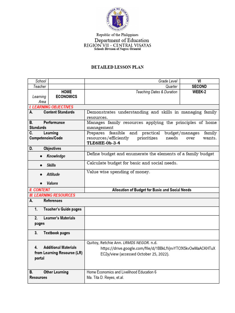 Epp H.E. G6 Q2 W2 | PDF