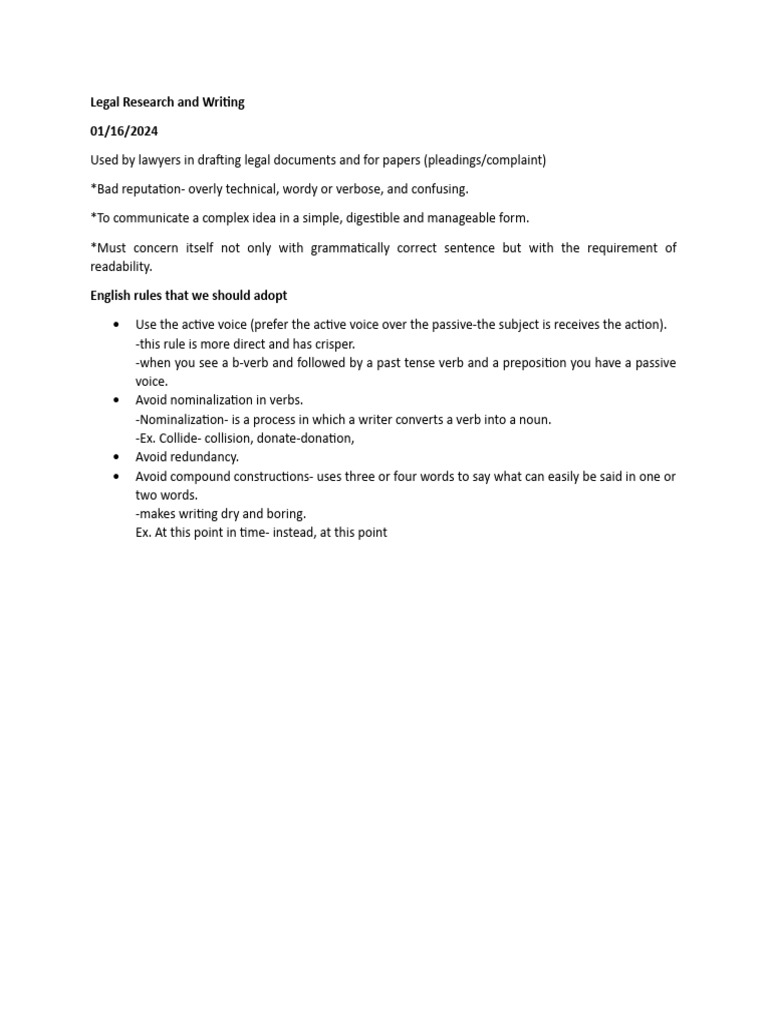 Effective Legal Writing Techniques | PDF