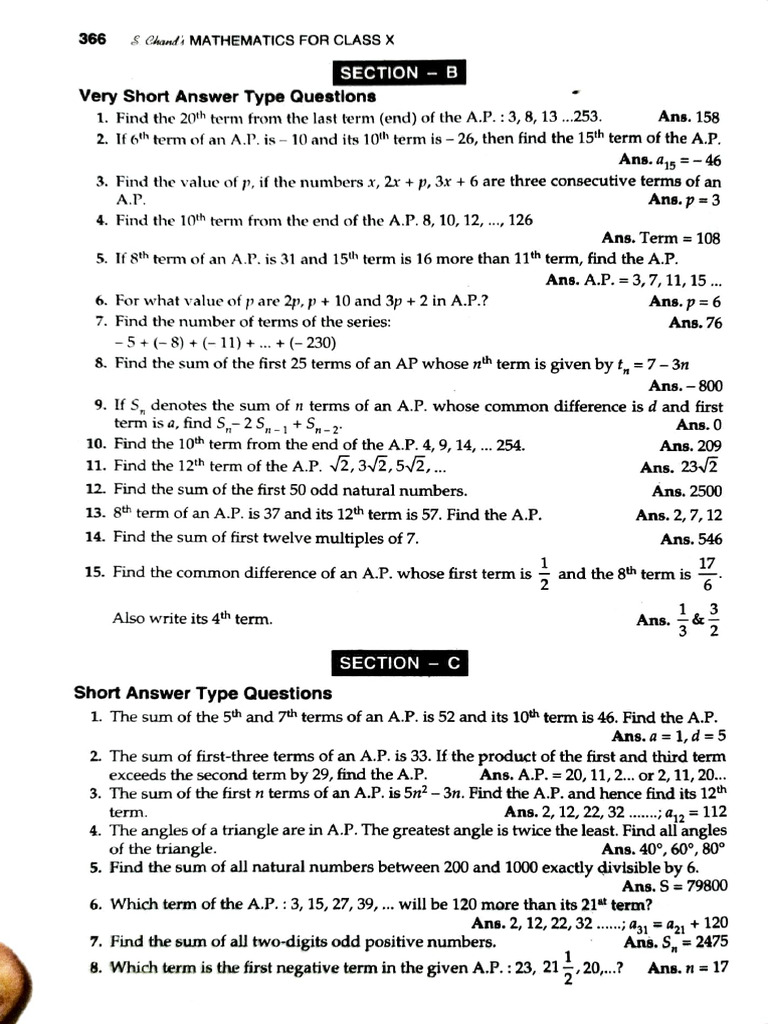 Arithmetic Progressions (Extra QS) | PDF | Teaching Methods & Materials