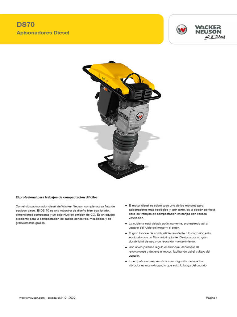 WackerNeuson-DS70-es | PDF | Motores | Ingeniería mecánica