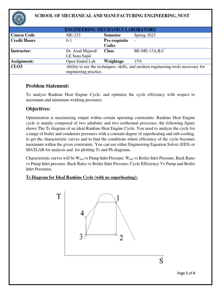 Open Ended Lab (ME-232) | Download Free PDF | Continuum Mechanics ...