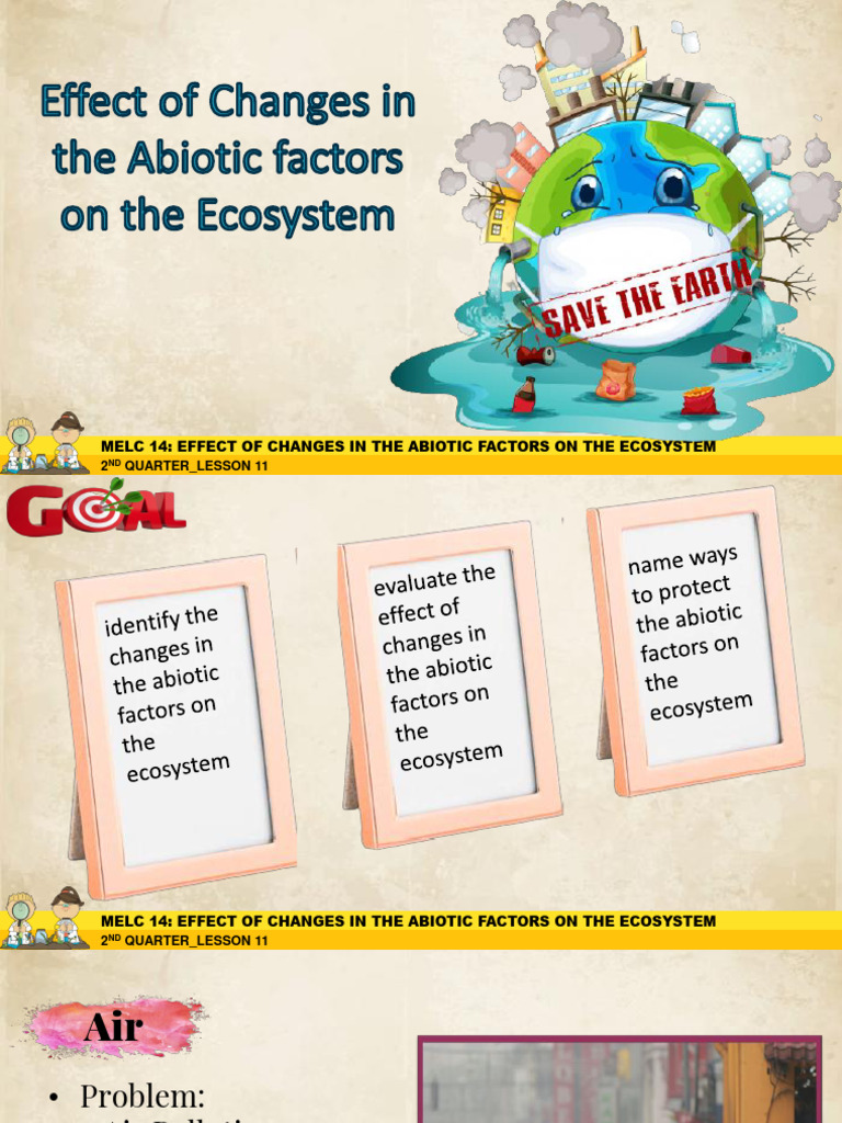Lesson 11 Melc 14 Effect of Changes in The Abiotic Factors On The ...