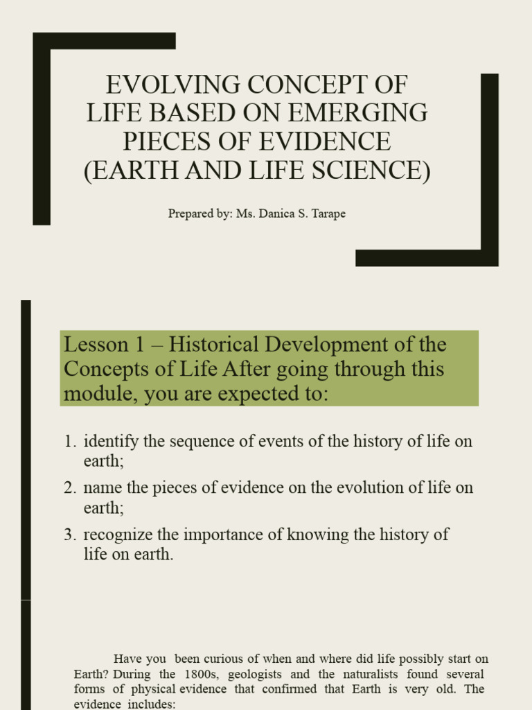 Evolving Concept of Life Based On Emerging Pieces | PDF | Cell (Biology) | Life