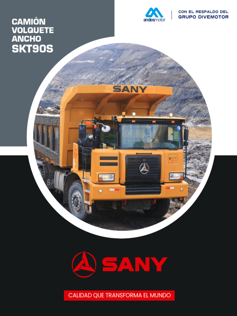 Ficha-Sany Camion Volquete SKT90S | PDF | Camión | Vehículos de ruedas