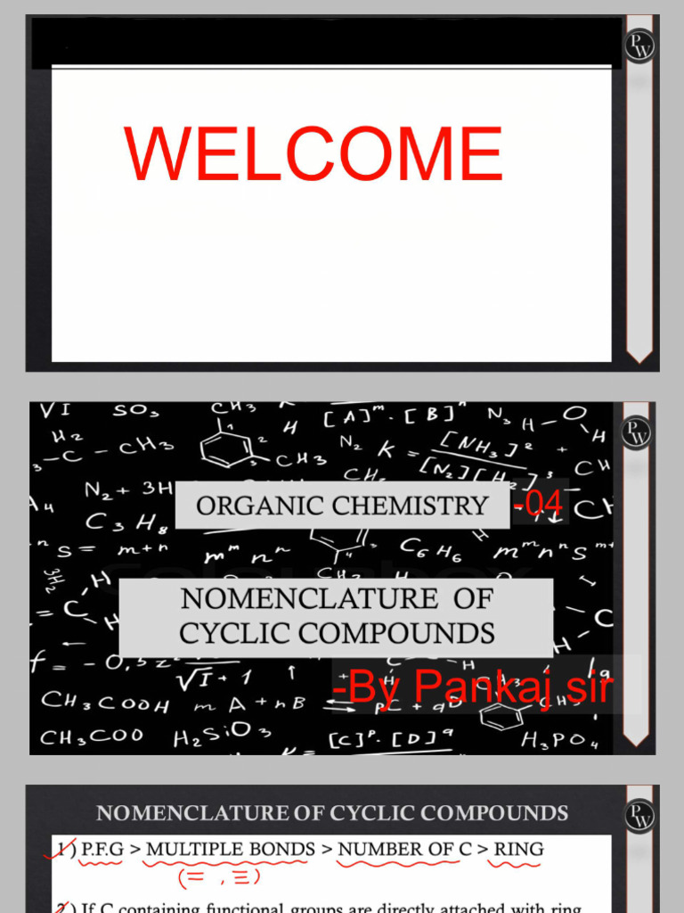 IUPAC 04 - Name of Cyclo Compounds and Benzene Derivatives - Class 11 ...