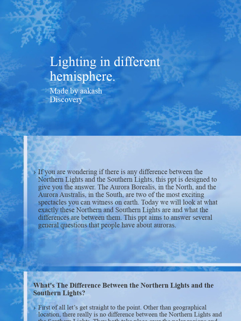 Lighting in Different Hemisphere | PDF