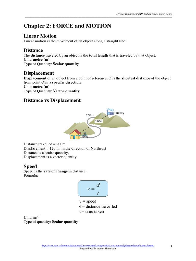 Chapter 2 Force and Motion | PDF