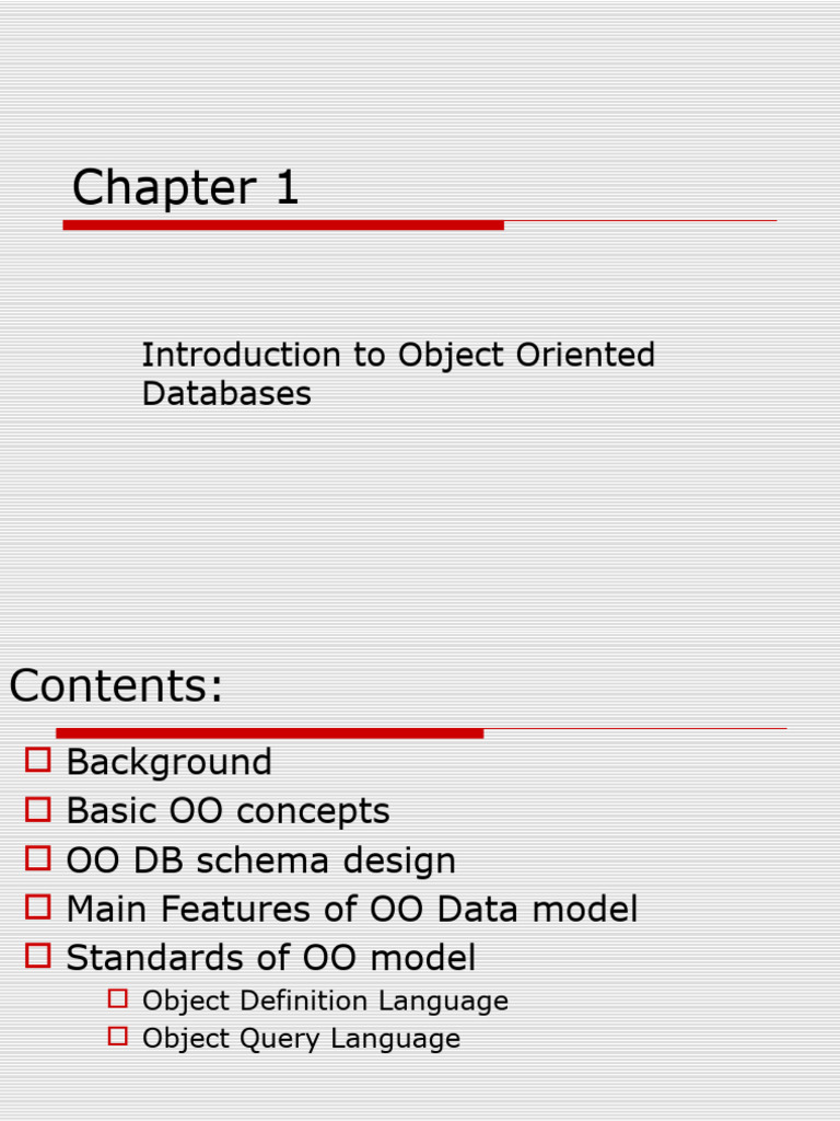 CH1 OO Database | PDF | Databases | Relational Database CH1 OO Database | PDF | Databases | Relational Database