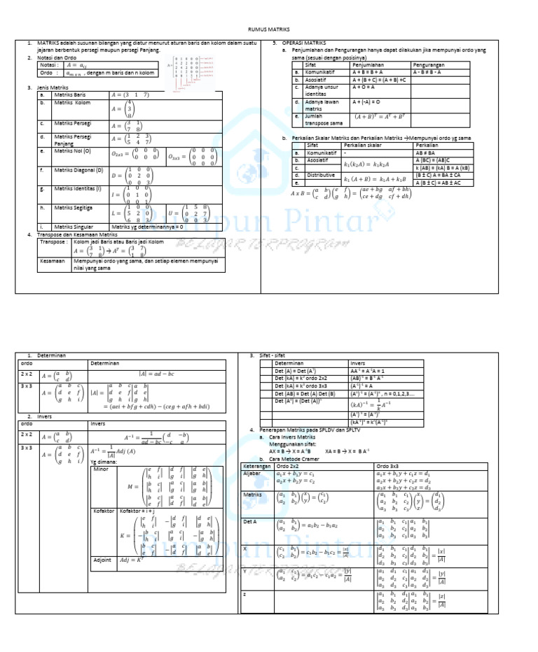 Rumus Matriks | PDF