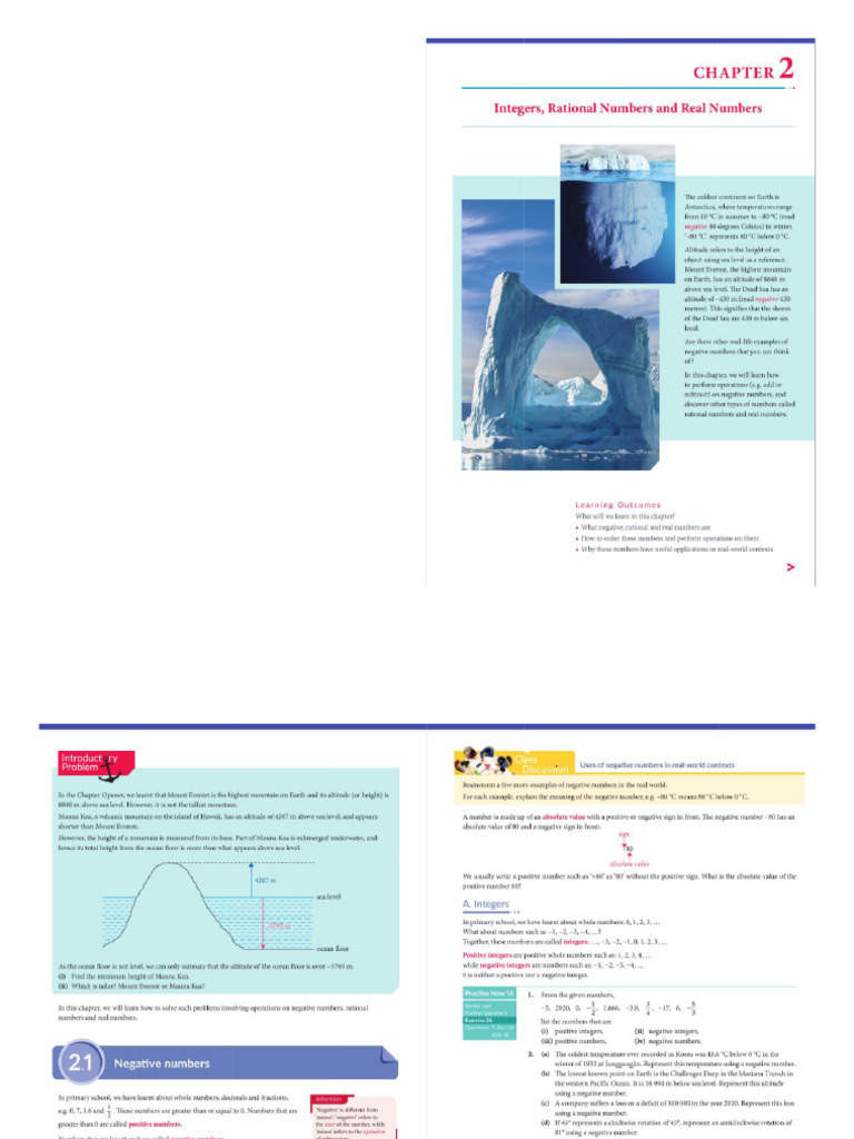 Chapter 2 Integers Rational Numbers | PDF