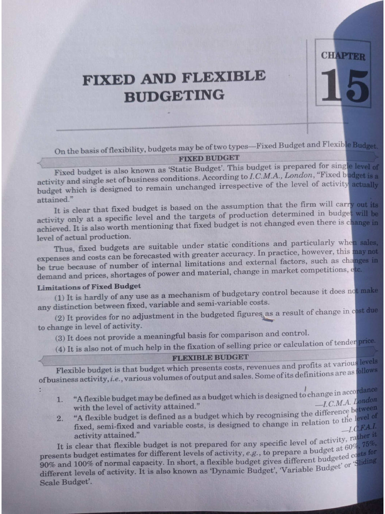 Fixed and Flexible Budget | PDF