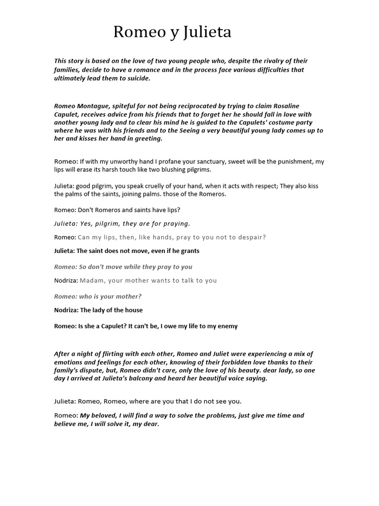 Romeo y Julieta 1 | PDF
