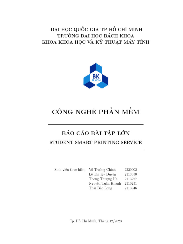 Công nghệ phần mềm Nhóm 10 L02 | PDF
